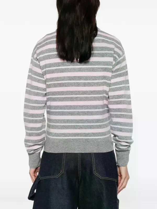 Guest In Residence Collegiate Stripe Polo Top - Grey