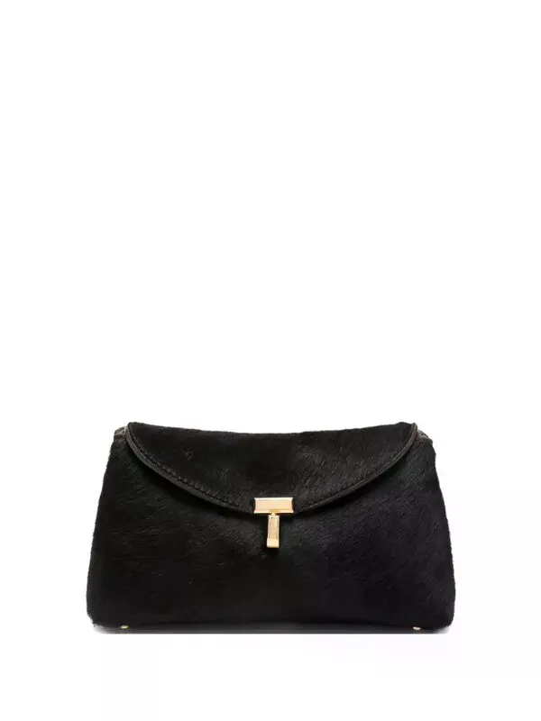 TOTEME Mini T-lock Pony-hair Clutch - Red