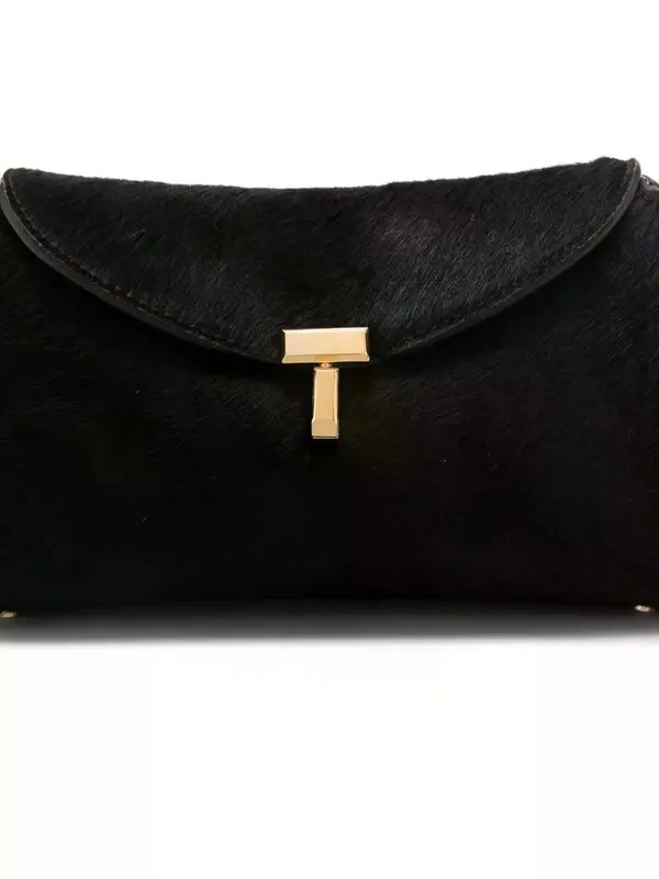 TOTEME Mini T-lock Pony-hair Clutch - Red