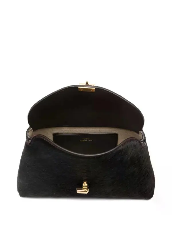 TOTEME Mini T-lock Pony-hair Clutch - Red