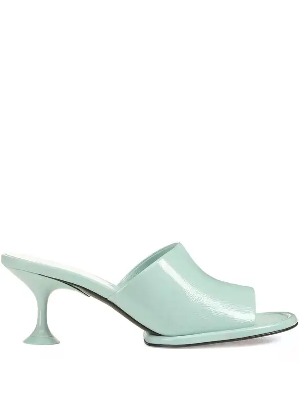 SERGIO ROSSI 60mm Orb Leather Mules - Blue