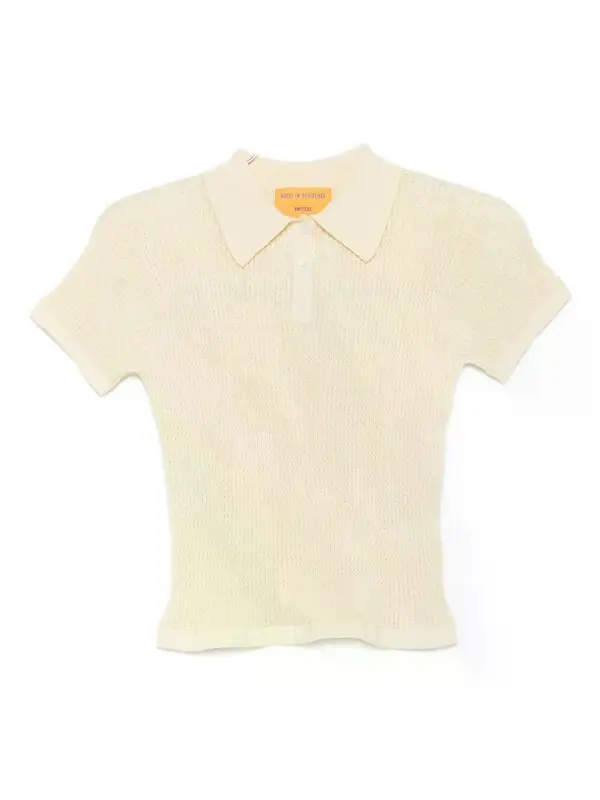 Guest In Residence Shrunken-effect Polo Top - Yellow