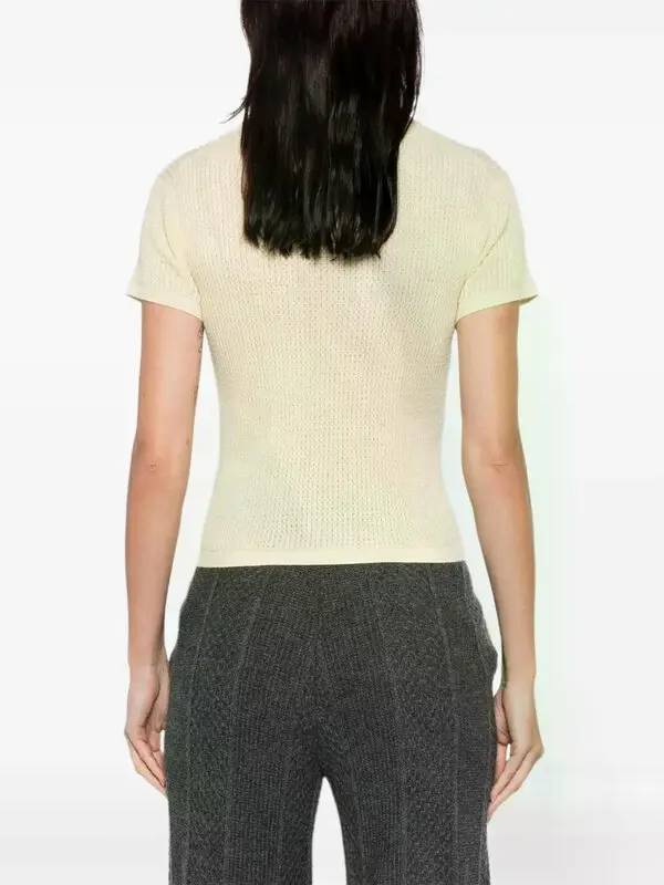 Guest In Residence Shrunken-effect Polo Top - Yellow
