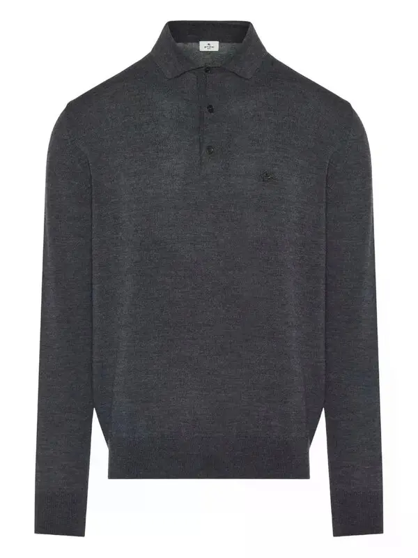 Etro Long-sleeve Polo Shirt - Grey