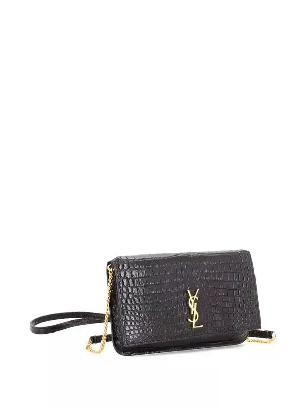 Saint Laurent Monogram Phone Holder - Black