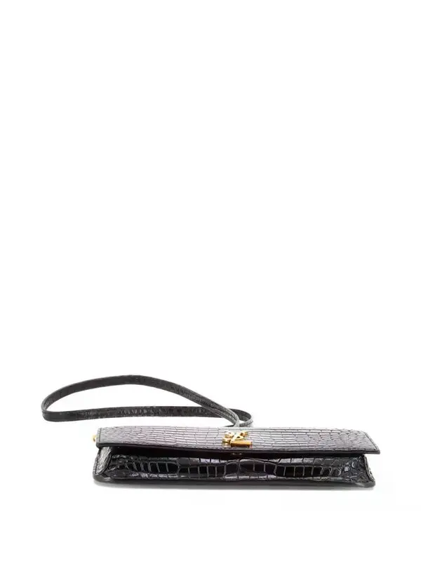 Saint Laurent Monogram Phone Holder - Black