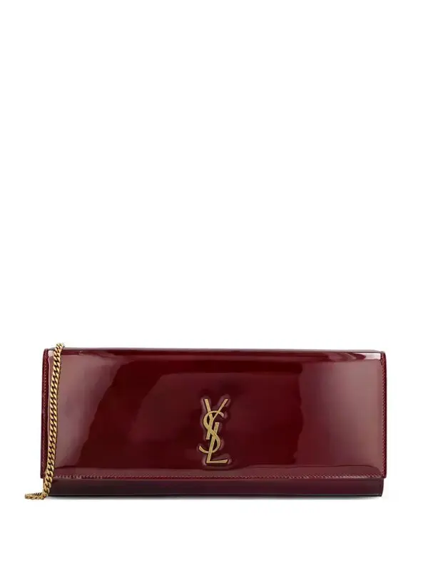 Saint Laurent Kate Leather Clutch Bag - Red