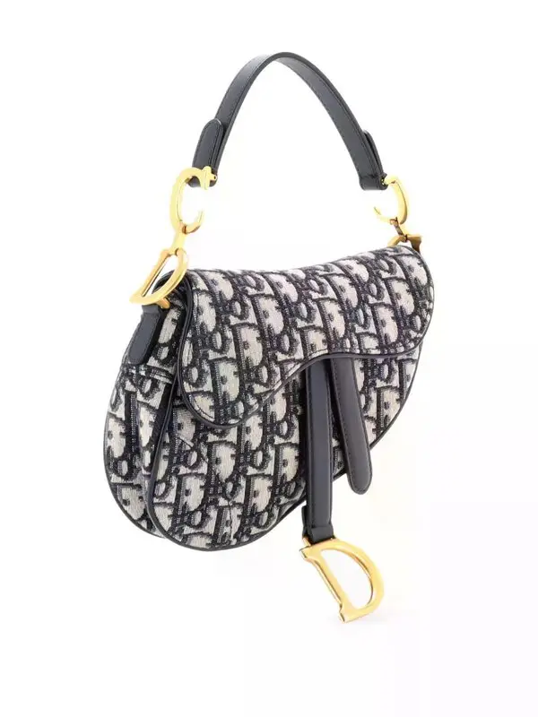 Dior Saddle Handbag Oblique Canvas Mini Shoulder Bag - Blue