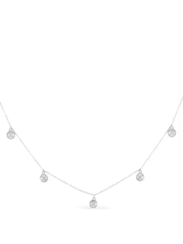LB EXCLUSIVE 14k White Gold Diamond Necklace - Silver