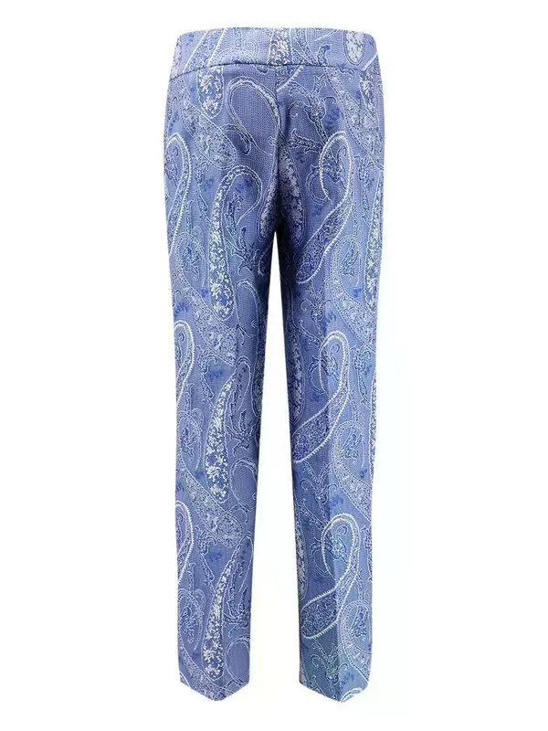 Etro Paisley-print Trousers - Blue