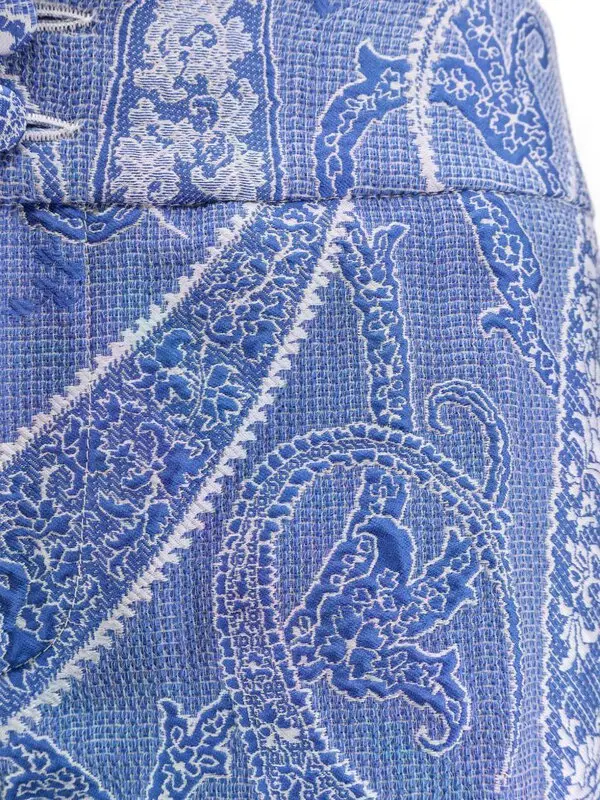 Etro Paisley-print Trousers - Blue