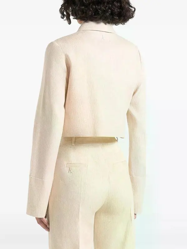 Manière De Voir Maniere De Voir Florine Linen Pintuck Cropped Shirt