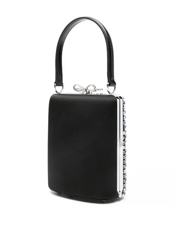 SELF-PORTRAIT Crystal-embellished Mini Tote - Black