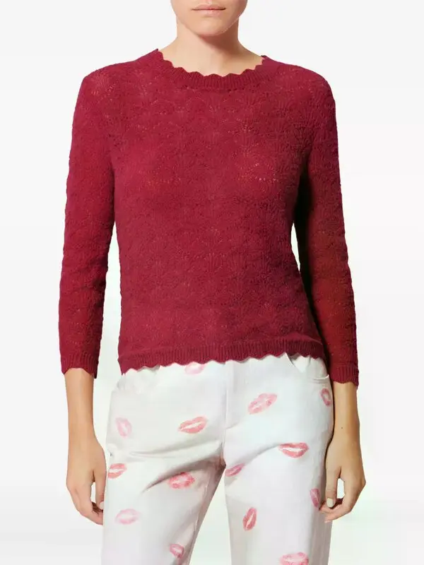 MARANT ETOILE Leonette Scalloped Pullover - Pink