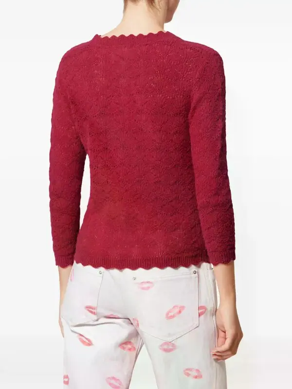 MARANT ETOILE Leonette Scalloped Pullover - Pink