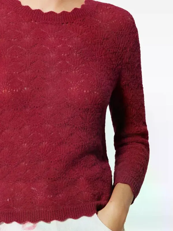 MARANT ETOILE Leonette Scalloped Pullover - Pink