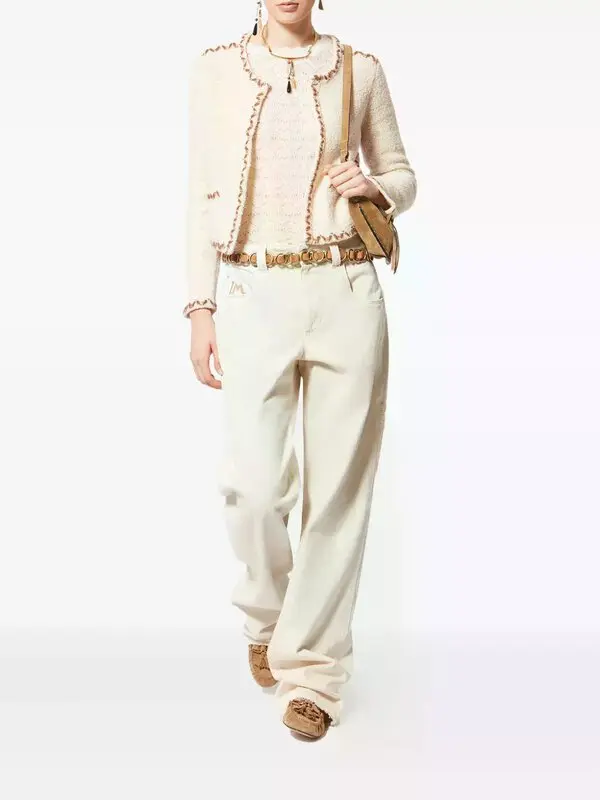 MARANT ETOILE Embroidered Rochelle Cardigan - Neutrals