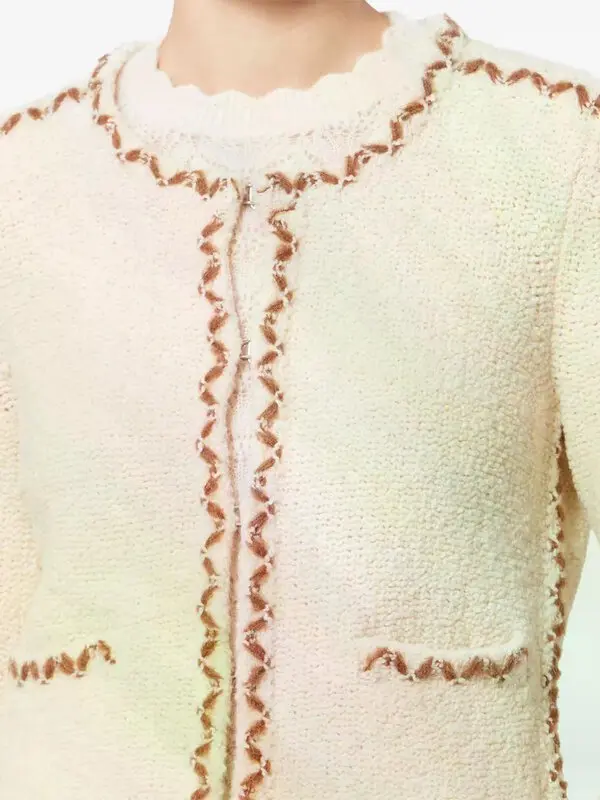MARANT ETOILE Embroidered Rochelle Cardigan - Neutrals