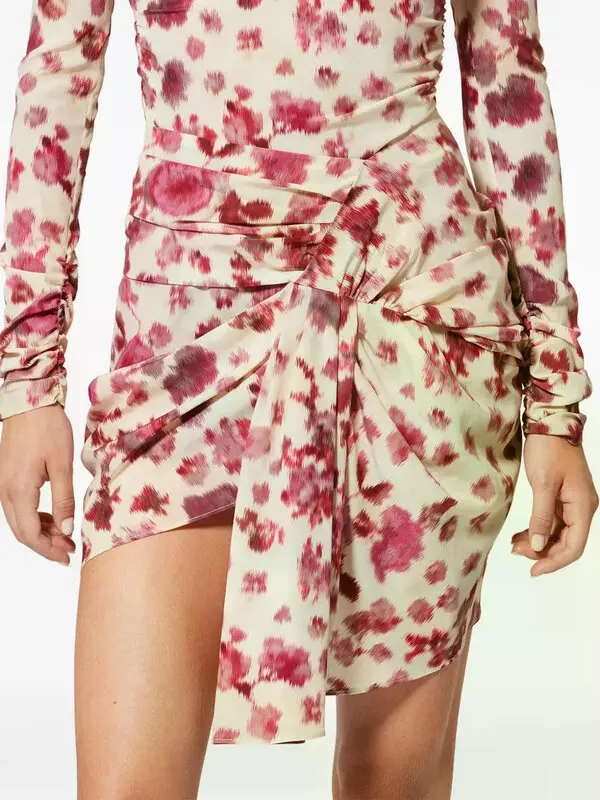 Isabel Marant Étoile Ovia Asymmetrical Floral Print Skirt - Neutrals