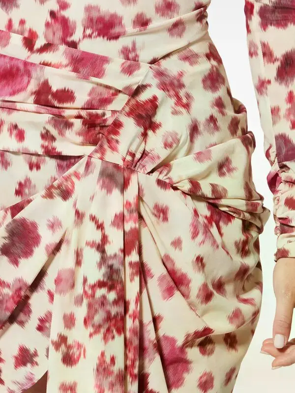 Isabel Marant Étoile Ovia Asymmetrical Floral Print Skirt - Neutrals