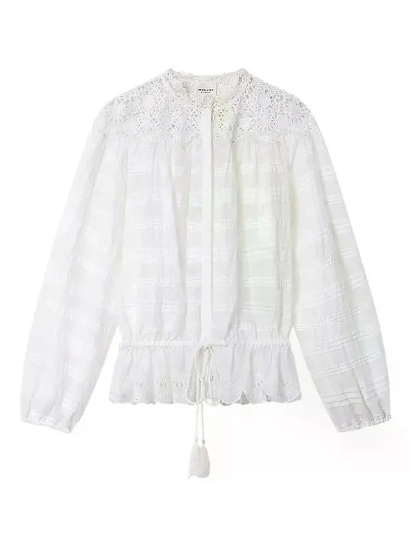 MARANT ETOILE Polly Embroidered Blouse - White