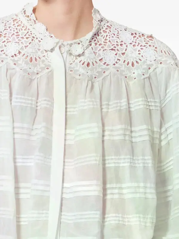MARANT ETOILE Polly Embroidered Blouse - White