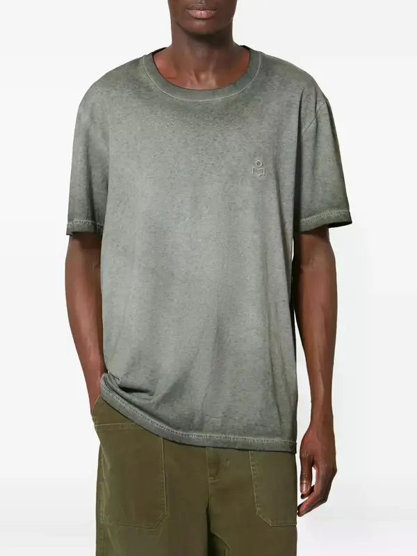 MARANT Honore Logo-embroidered T-shirt - Green