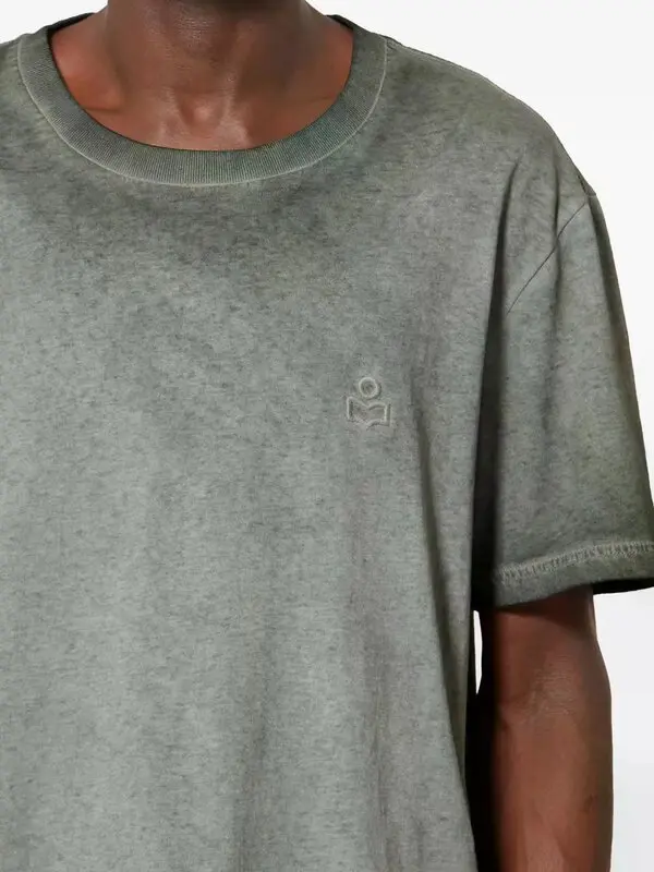MARANT Honore Logo-embroidered T-shirt - Green