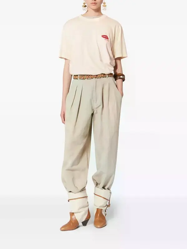 MARANT ETOILE Zewel Embroidered T-shirt - Neutrals