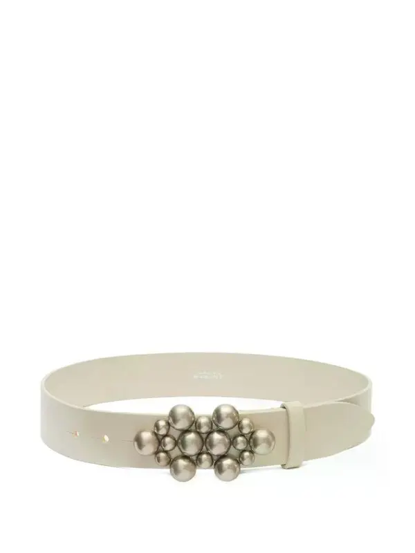 Isabel Marant Vickia Leather Belt - Neutrals