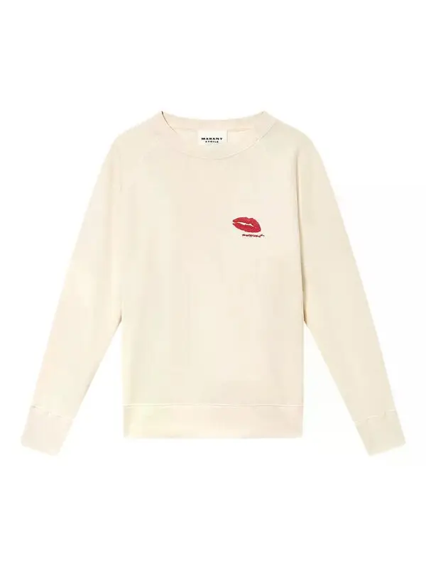 MARANT ETOILE Millyny Embroidery Sweatshirt - Neutrals