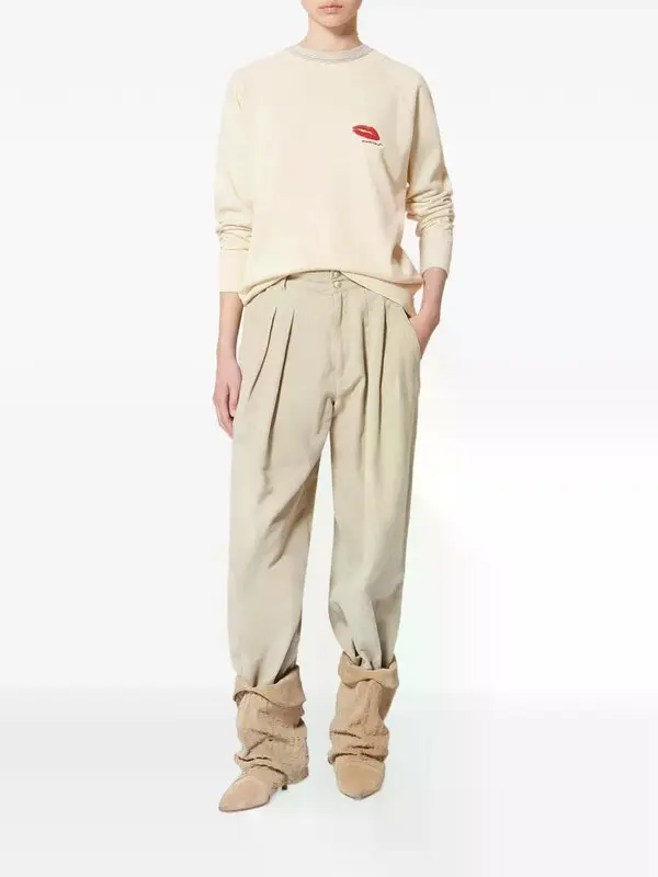 MARANT ETOILE Millyny Embroidery Sweatshirt - Neutrals