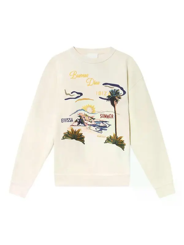 MARANT Mikoy Embroidered Sweatshirt - Neutrals