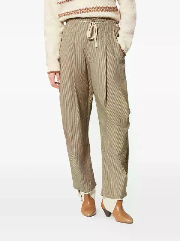 MARANT ETOILE Ceryne Striped Cotton Trousers