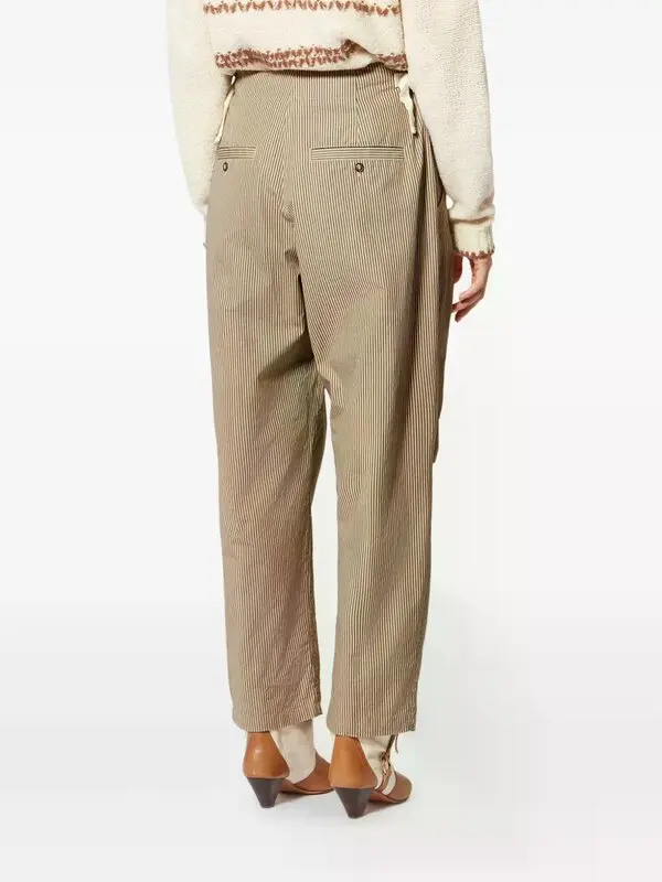 MARANT ETOILE Ceryne Striped Cotton Trousers