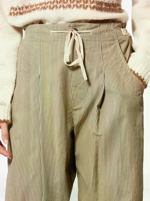 MARANT ETOILE Ceryne Striped Cotton Trousers
