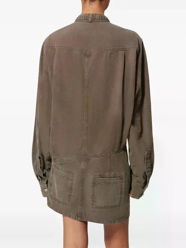 MARANT ETOILE Noria Patch-pocket Mini Dress - Brown