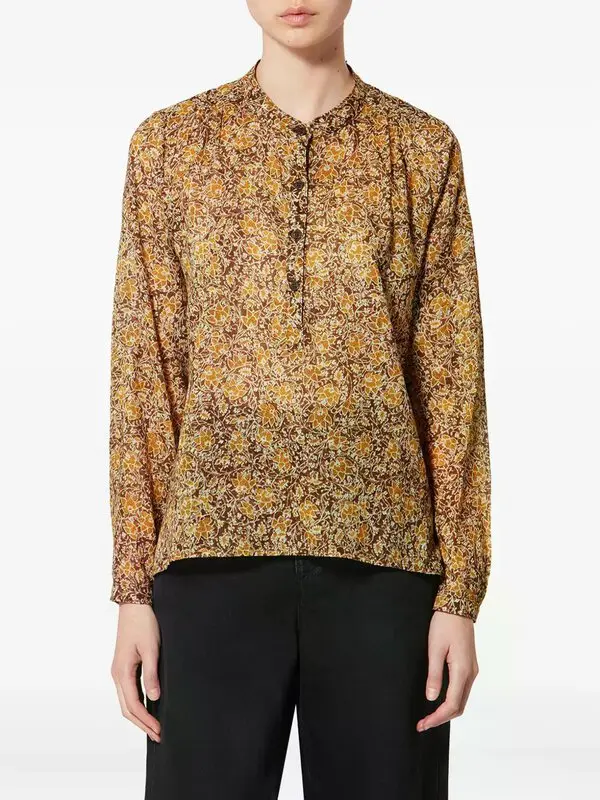 MARANT ETOILE Toile Maria Floral-print Cotton-voile Blouse