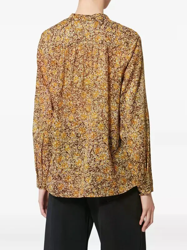 MARANT ETOILE Toile Maria Floral-print Cotton-voile Blouse