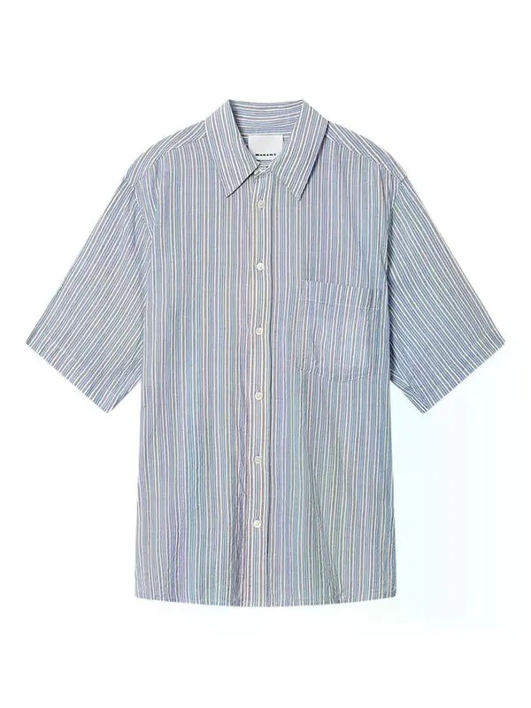 MARANT Labilio Striped Shirt - Blue