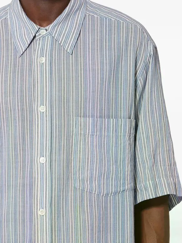 MARANT Labilio Striped Shirt - Blue