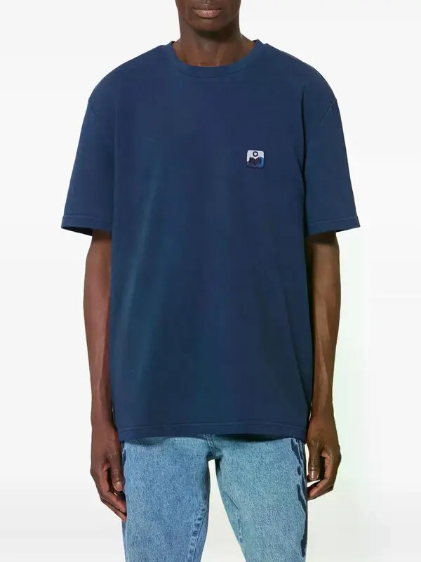 MARANT Hugo Logo-patch T-shirt - Blue