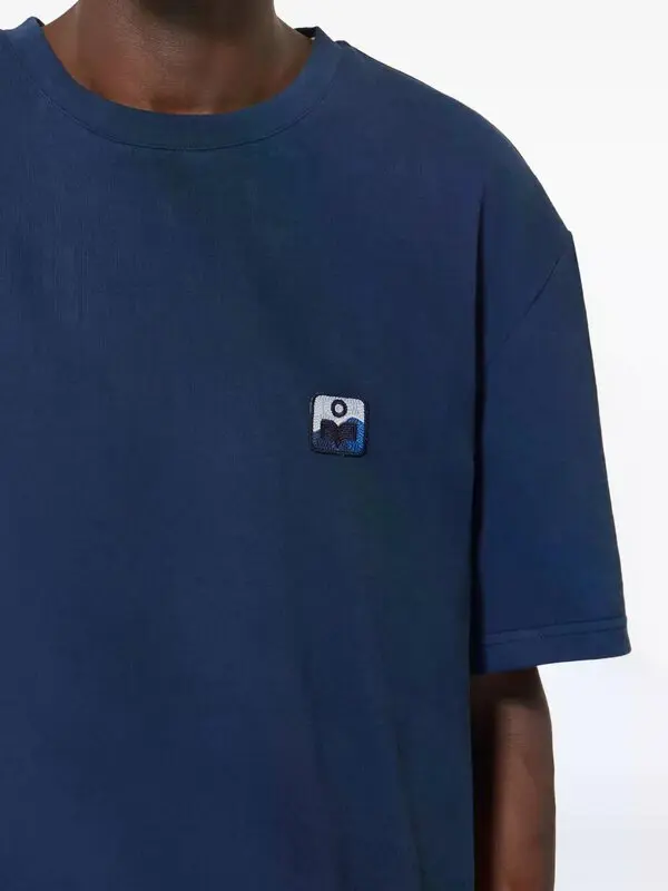 MARANT Hugo Logo-patch T-shirt - Blue