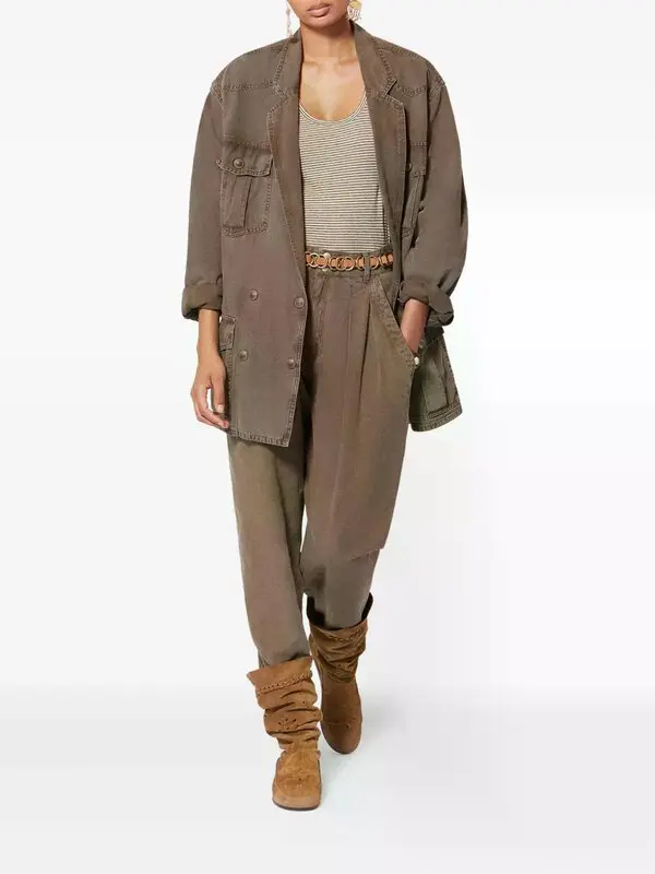 MARANT ETOILE Nevala Double-breasted Blazer - Brown