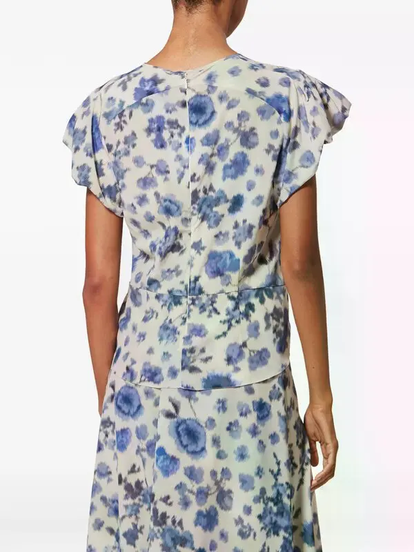 Isabel Marant Étoile Tullya Knotted Floral Top - Neutrals