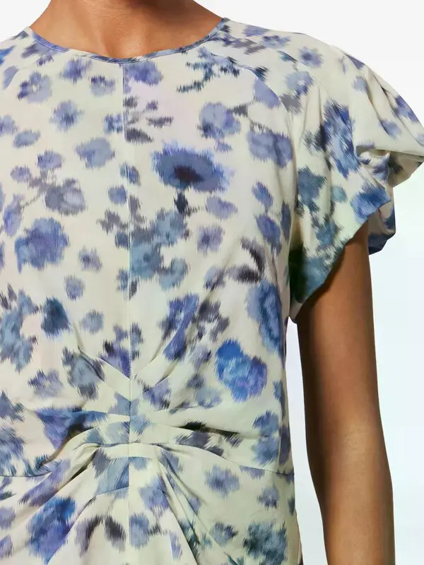 Isabel Marant Étoile Tullya Knotted Floral Top - Neutrals