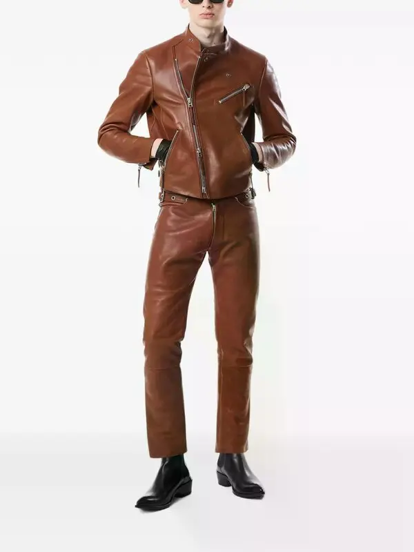 TOM FORD Buckle Leather Trousers