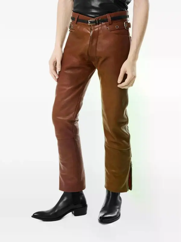 TOM FORD Buckle Leather Trousers