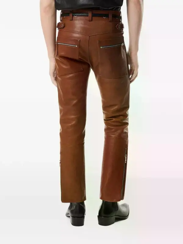 TOM FORD Buckle Leather Trousers