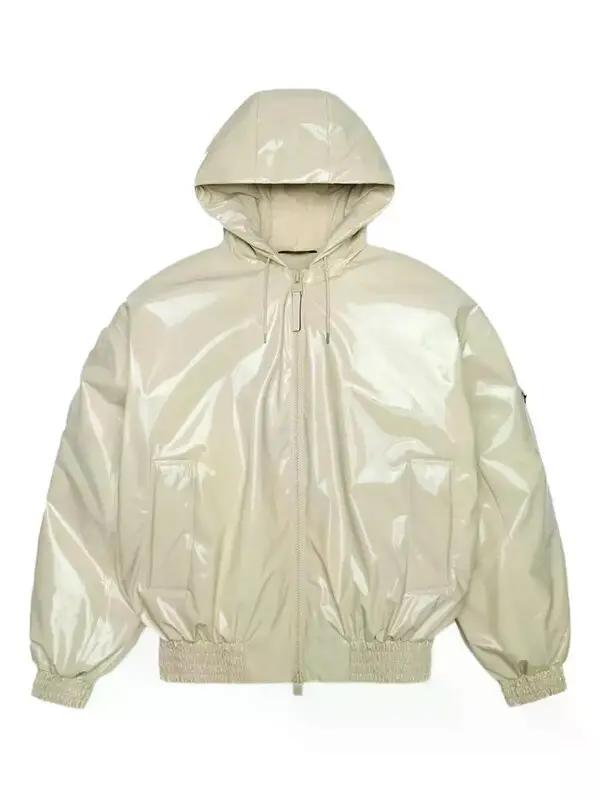 Rains Lohja Insulated Hooded Bomber Jacket - Neutrals